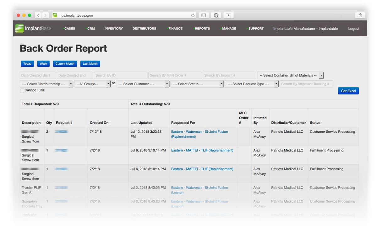 Field Inventory - ImplantBase